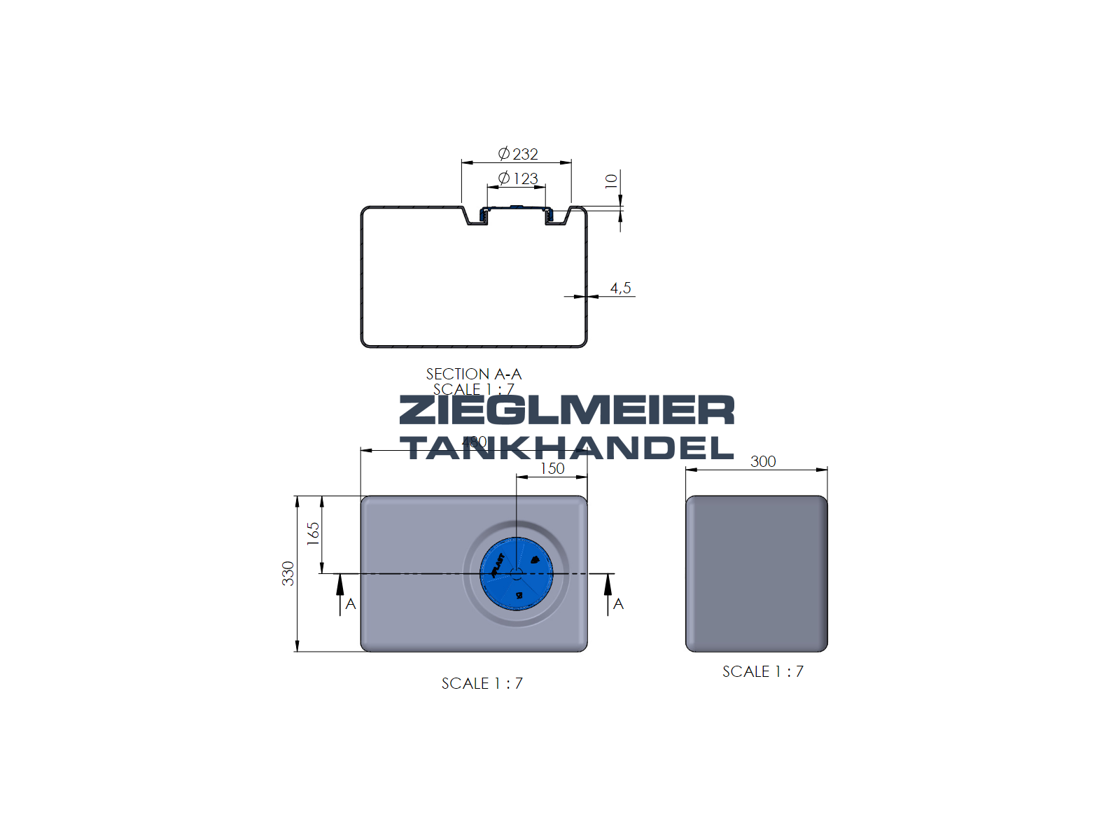 Frischwassertank 47 Liter | extra flach und schmal, 124,95
