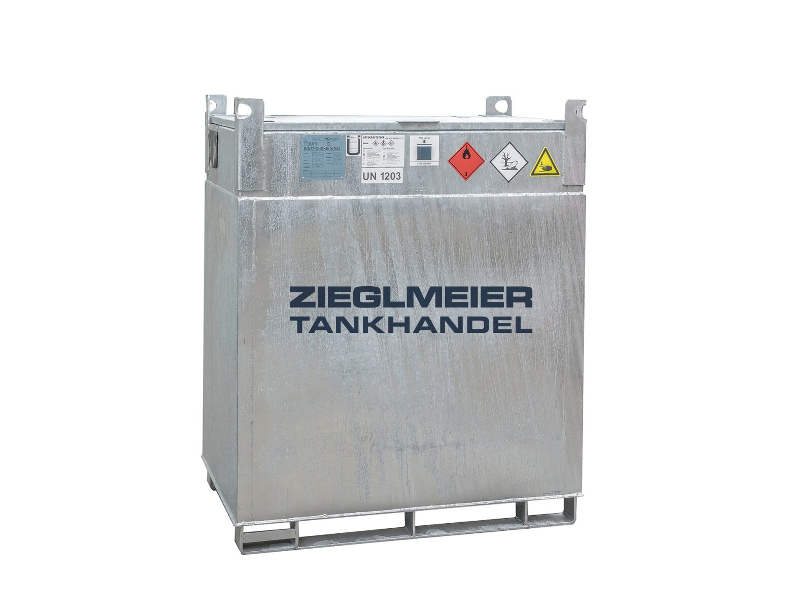 Mobile Tankstelle Diesel 1000 l doppelwandig verzinkt